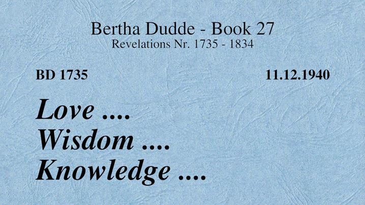 BD 1735 - LOVE .... WISDOM .... KNOWLEDGE .... - iConnectFX™