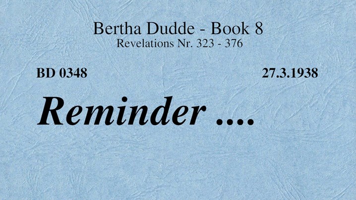 BD 0348 - REMINDER .... - iConnectFX™