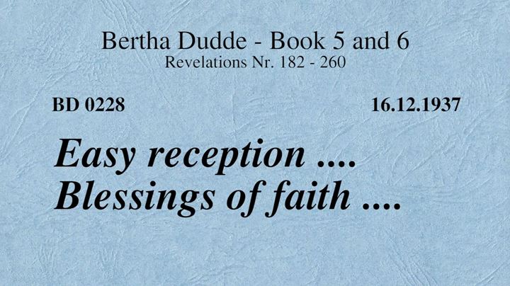 BD 0228 - EASY RECEPTION .... BLESSINGS OF FAITH .... - iConnectFX™