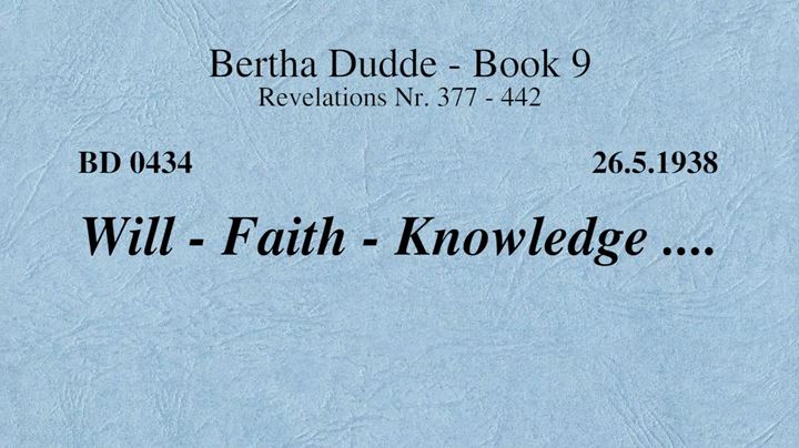 BD 0434 - WILL - FAITH - KNOWLEDGE .... - iConnectFX™