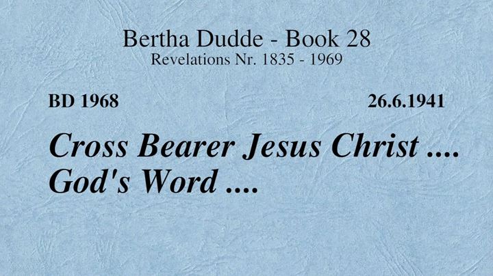 BD 1968 - CROSS BEARER JESUS CHRIST .... GOD'S WORD .... - iConnectFX™