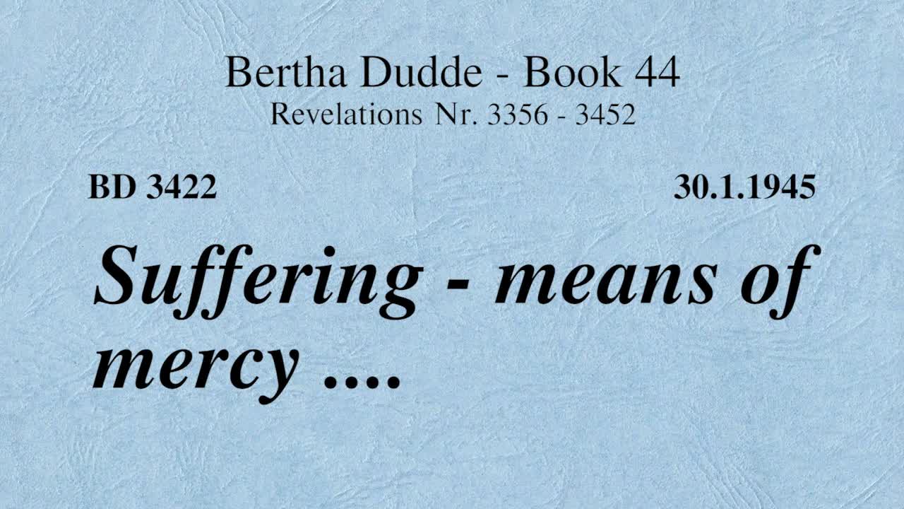BD 3422 - SUFFERING - MEANS OF MERCY .... - iConnectFX™