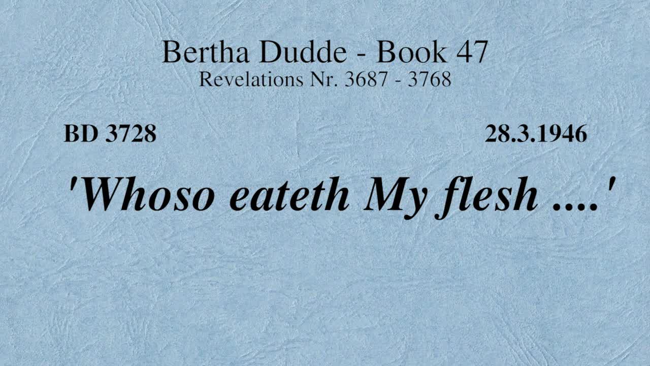 BD 3728 'WHOSO EATETH MY FLESH ....' - iConnectFX™