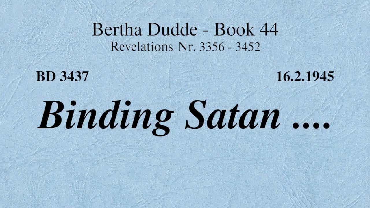 BD 3437 - BINDING SATAN .... - iConnectFX™