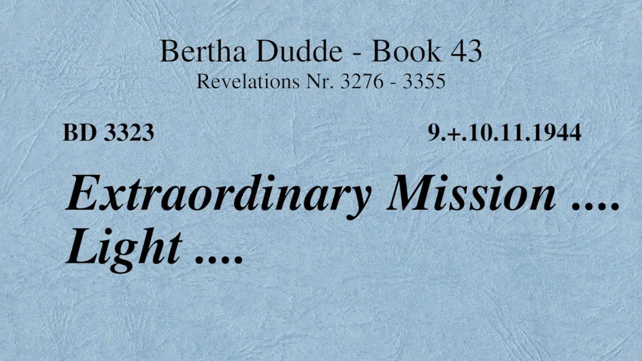 BD 3323 - EXTRAORDINARY MISSION .... LIGHT .... - iConnectFX™