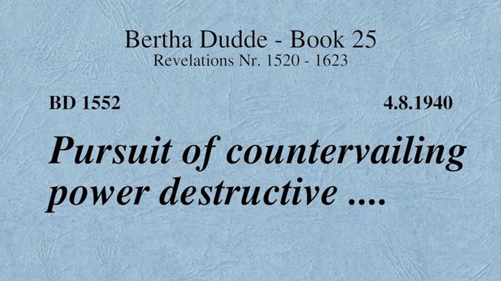 BD 1552 - PURSUIT OF COUNTERVAILING POWER DESTRUCTIVE .... - iConnectFX™
