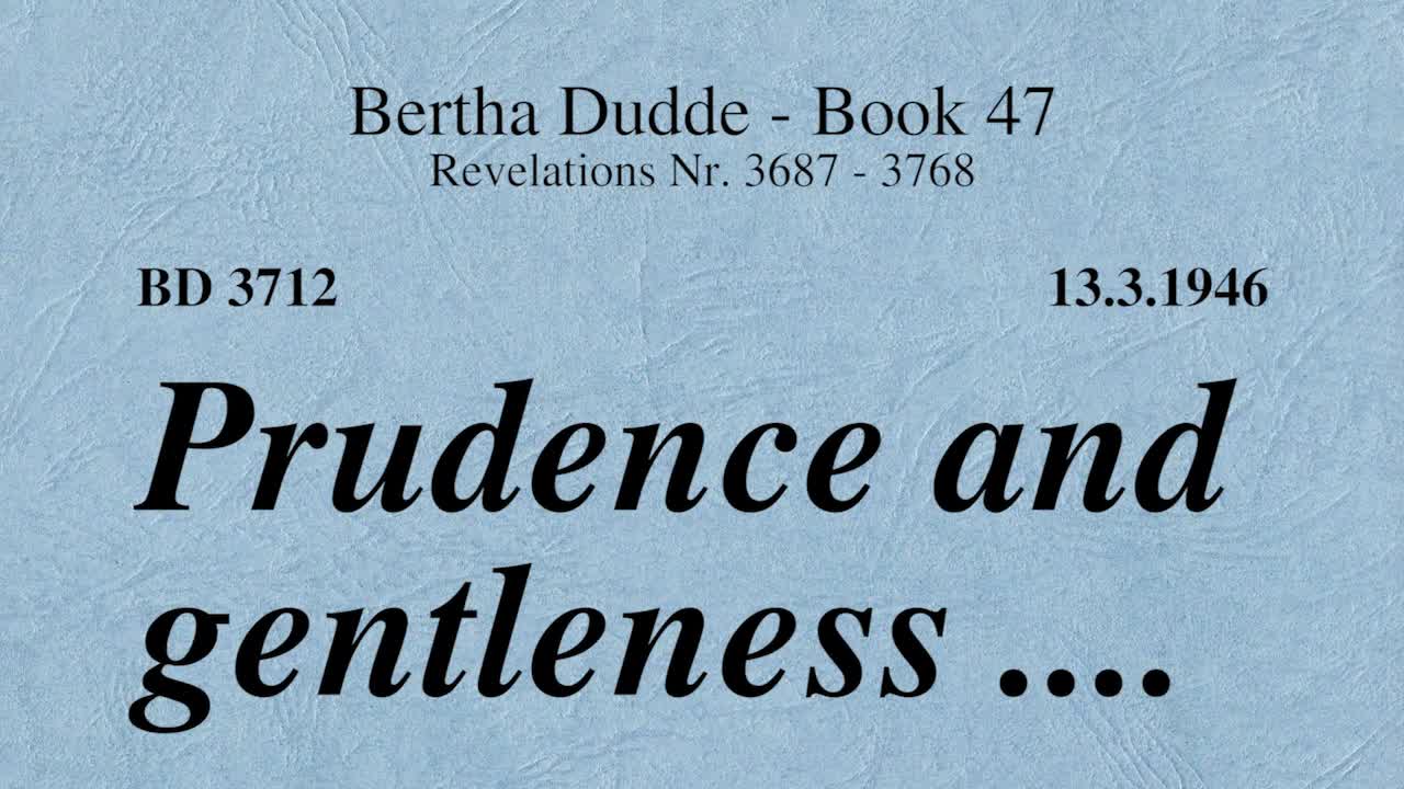 BD 3712 - PRUDENCE AND GENTLENESS .... - iConnectFX™
