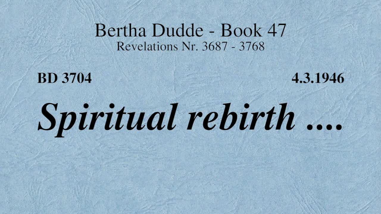 BD 3704 - SPIRITUAL REBIRTH .... - iConnectFX™