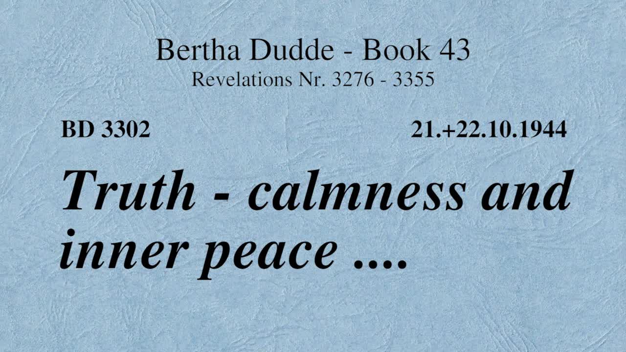 BD 3302 - TRUTH - CALMNESS AND INNER PEACE .... - iConnectFX™