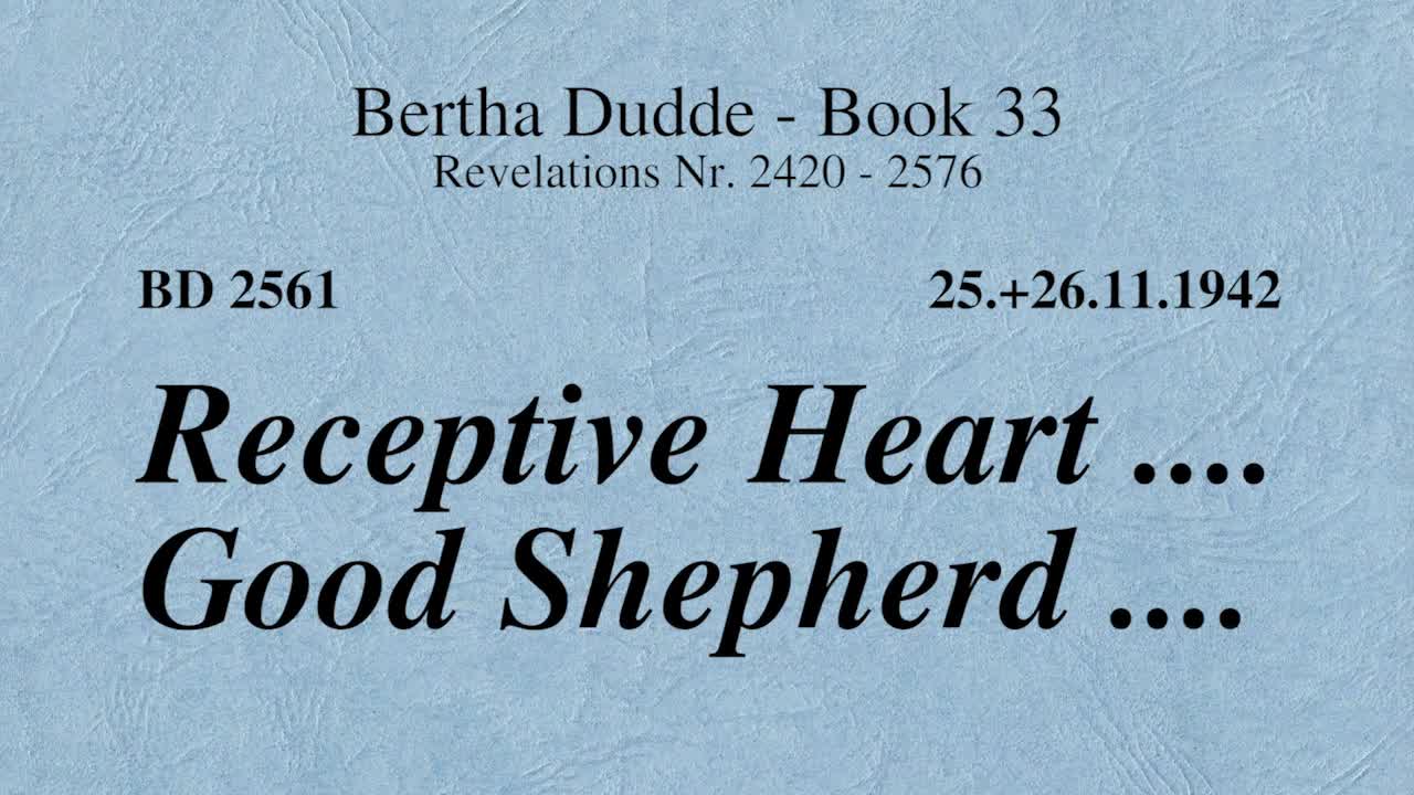 BD 2561 - RECEPTIVE HEART .... GOOD SHEPHERD .... - iConnectFX™