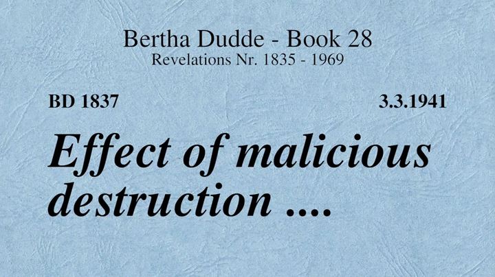 BD 1837 - EFFECT OF MALICIOUS DESTRUCTION .... - iConnectFX™