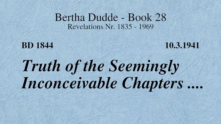 BD 1844 - TRUTH OF THE SEEMINGLY INCONCEIVABLE CHAPTERS .... - iConnectFX™