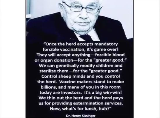 NWO: Henry Kissinger's plan for forced depopulation - iConnectFX™