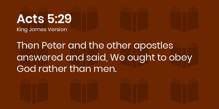 We ought to obey God rather than men - iConnectFX™