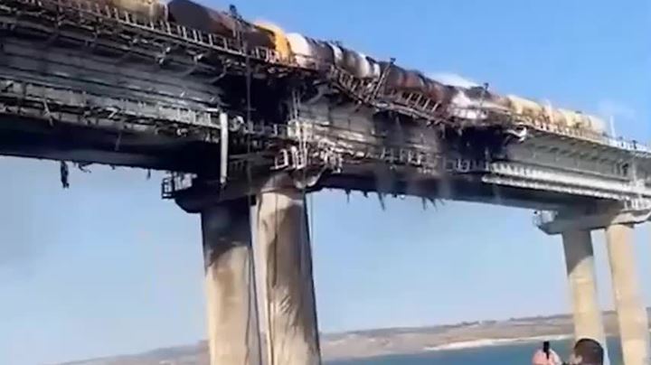 RARE FOOTAGE At The Scene! Crimean Bridge Explosion - iConnectFX™